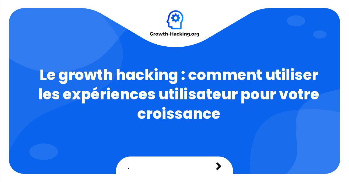 Le growth hacking : comment utiliser les expériences utilisateur pour ...